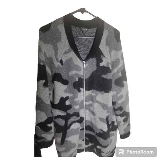 torrid | Jackets & Coats | Torrid Metallic Lurex Camo Jacket Size ...